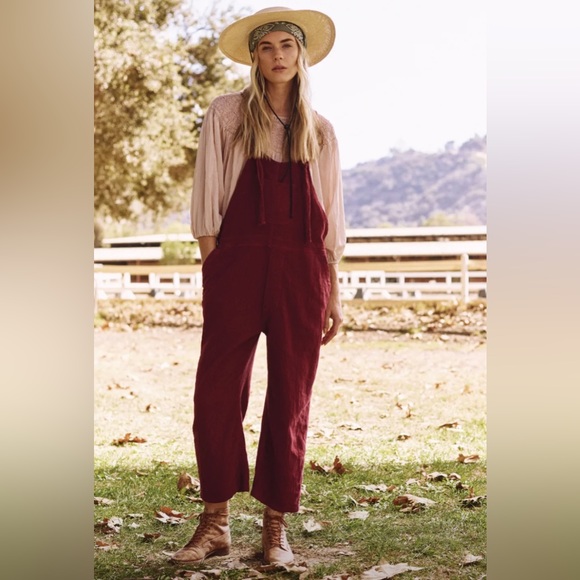 THE GREAT. | Pants & Jumpsuits | The Great The Easy Overall In Maroon ...